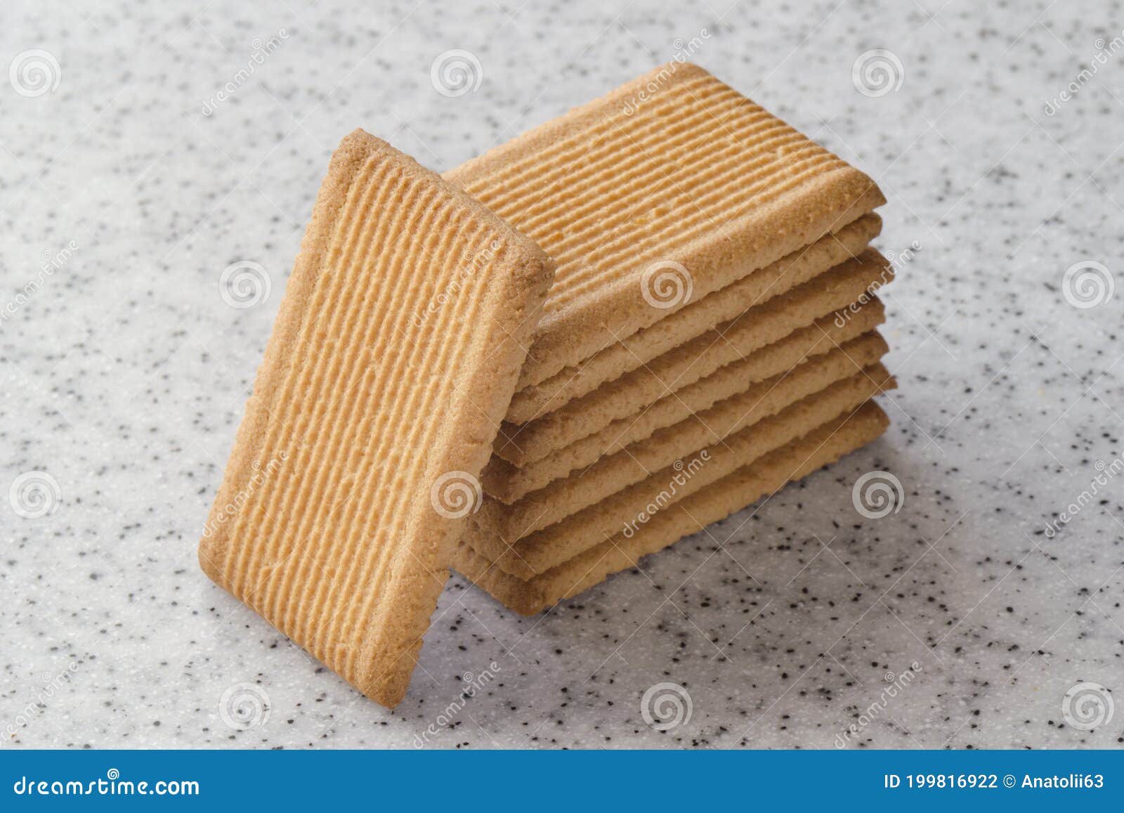 Rectangular Shortbread Cookies on a Light Marble Top. Homemade Baking ...