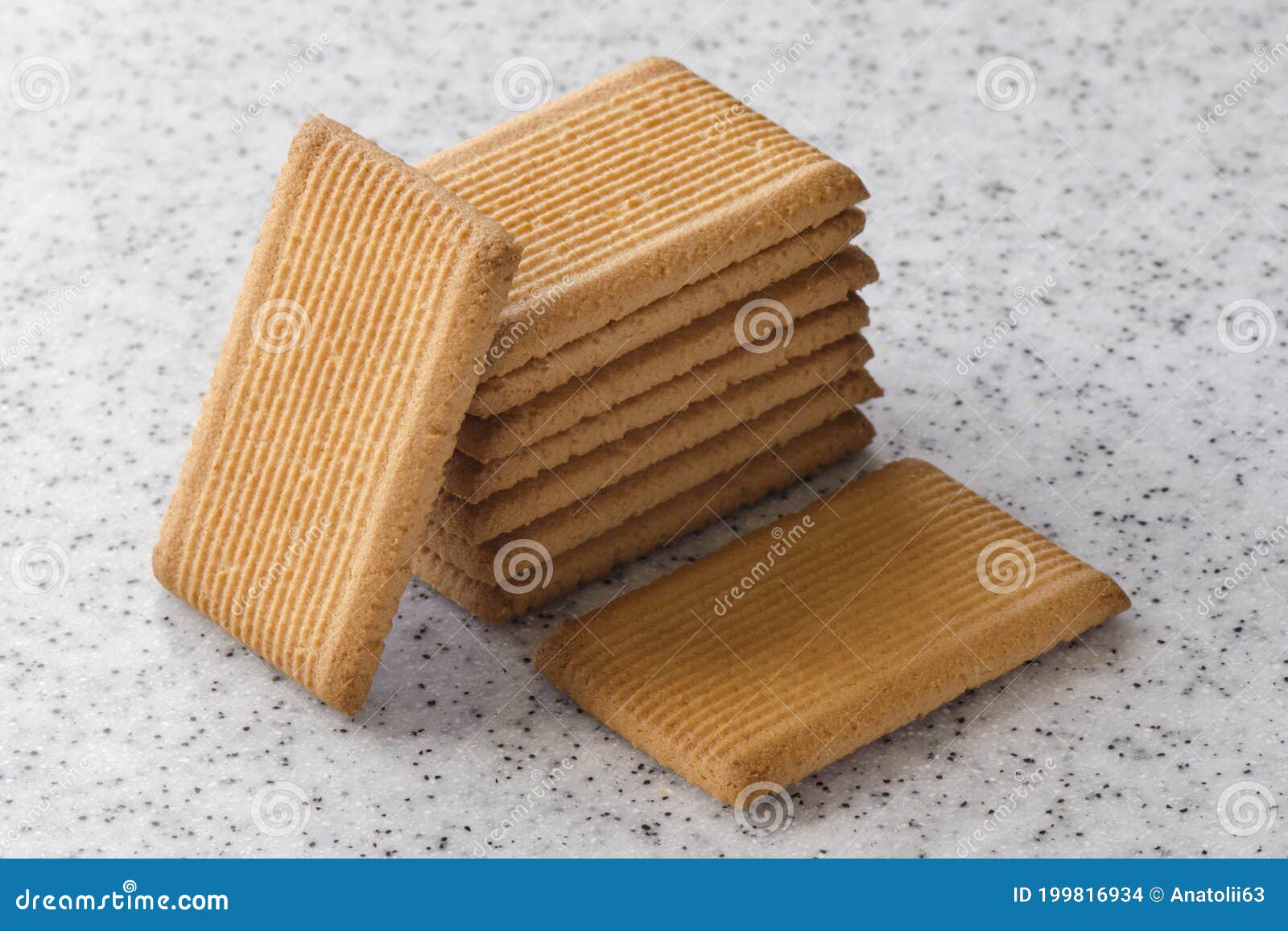 Rectangular Shortbread Cookies on a Light Marble Top. Homemade Baking ...