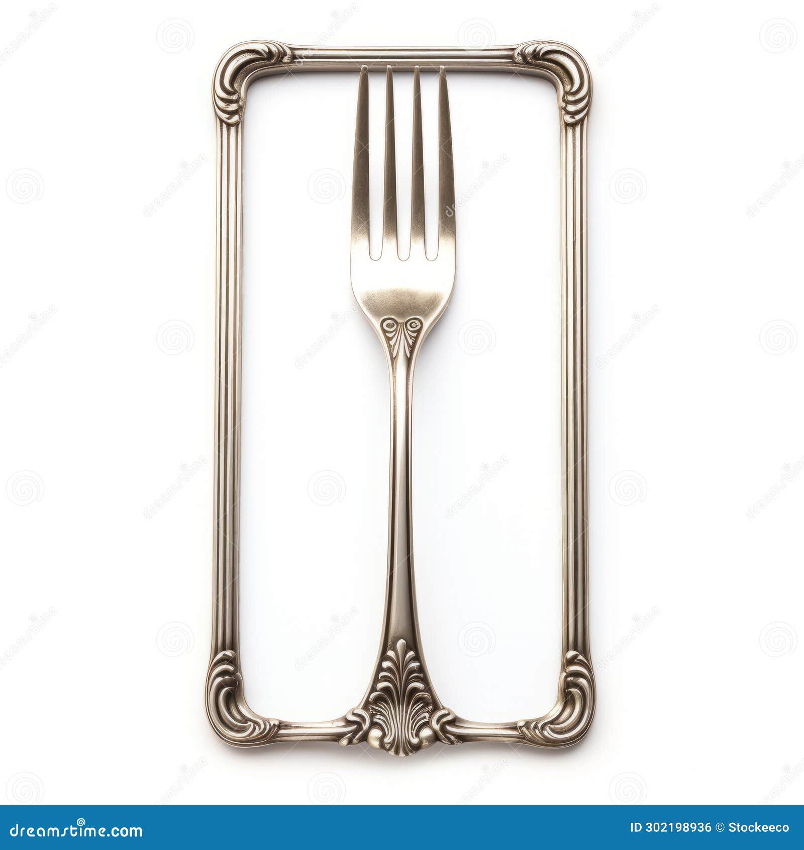 Ornate Fork Photo Frame on White Background - Alastair Magnaldo Style ...