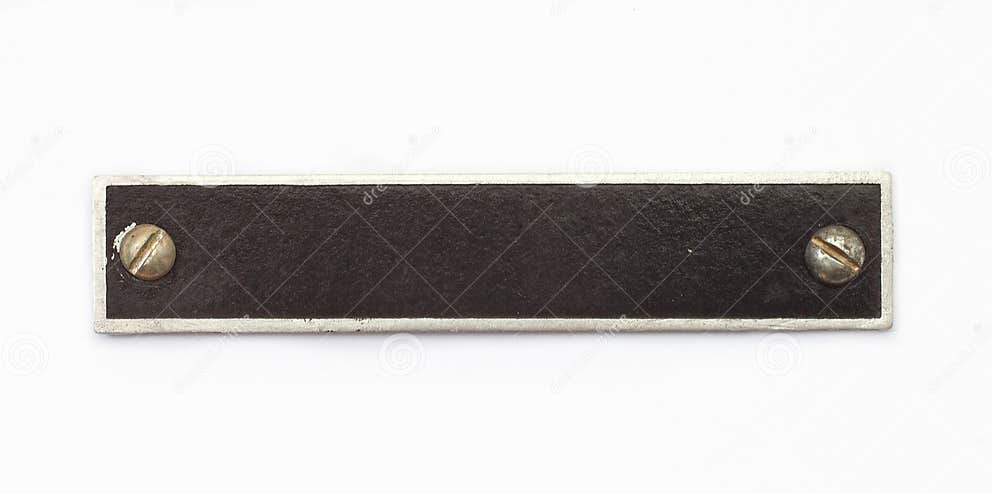 Rectangular Metal Plate Isolated on White Background Stock Image ...