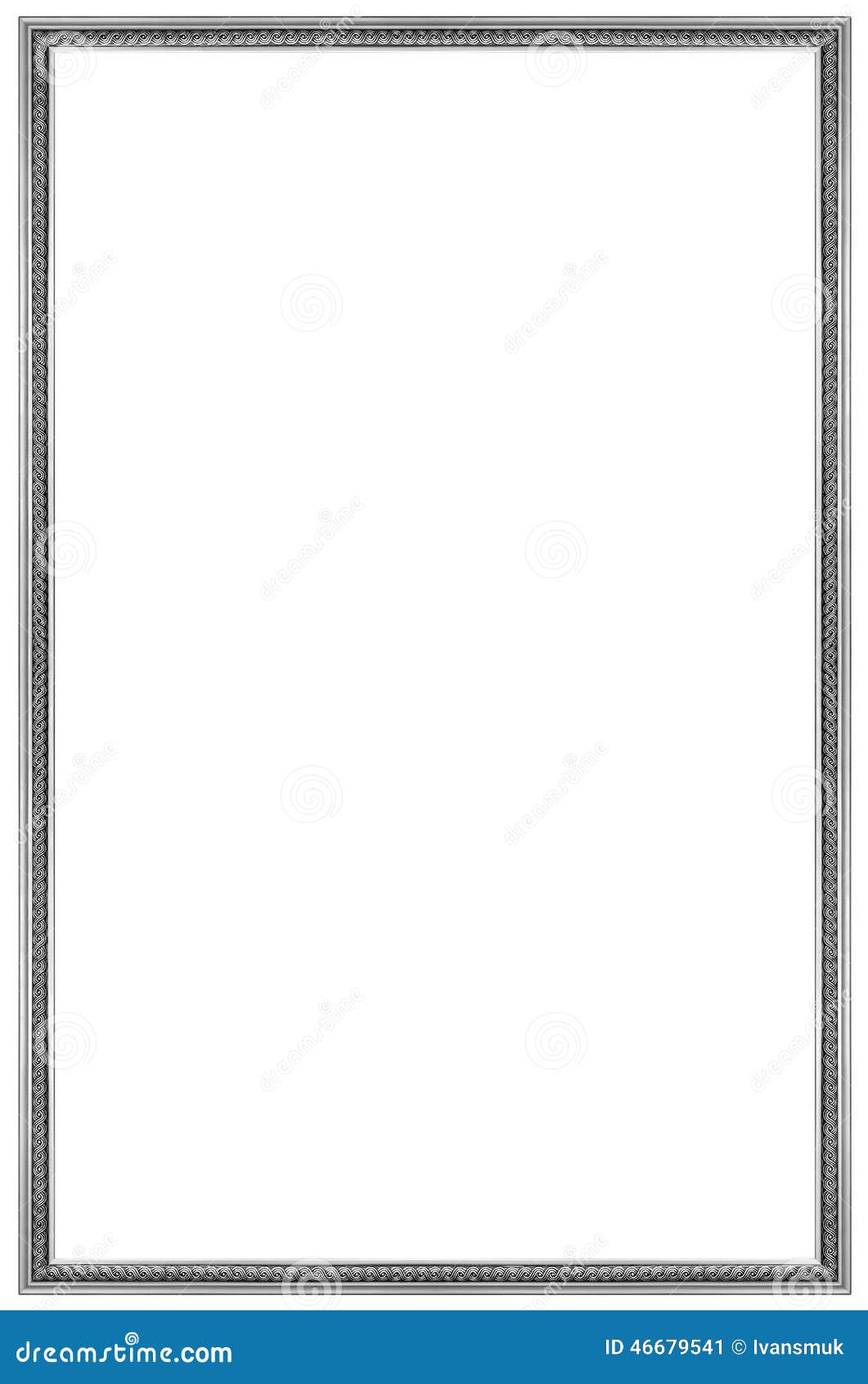 Rectangular Silver Picture Frame Stock Image - Image of empty, mirror ...