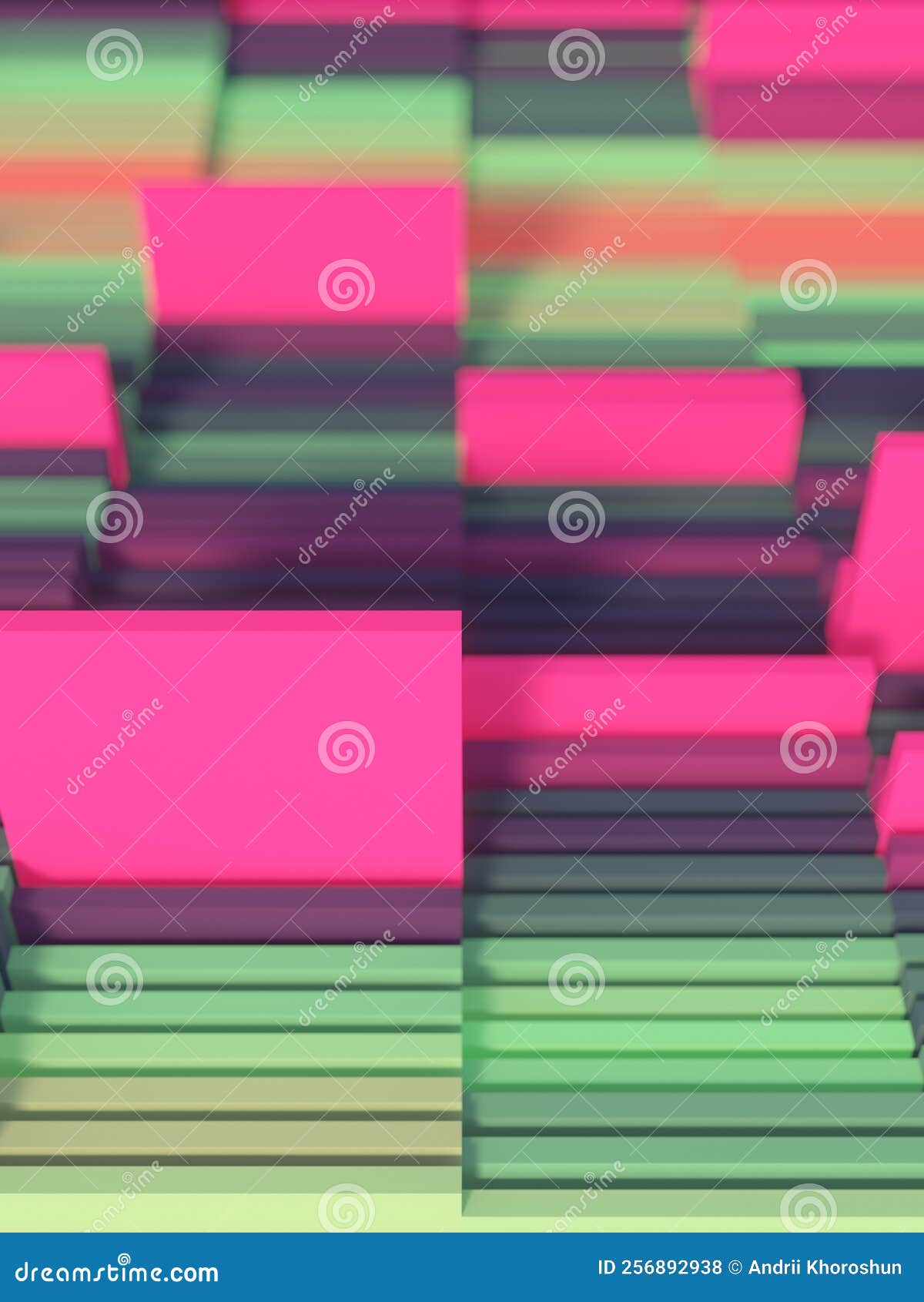 Rectangular Slide-out Folders. Abstract Form Of Storing Data On A Stack ...