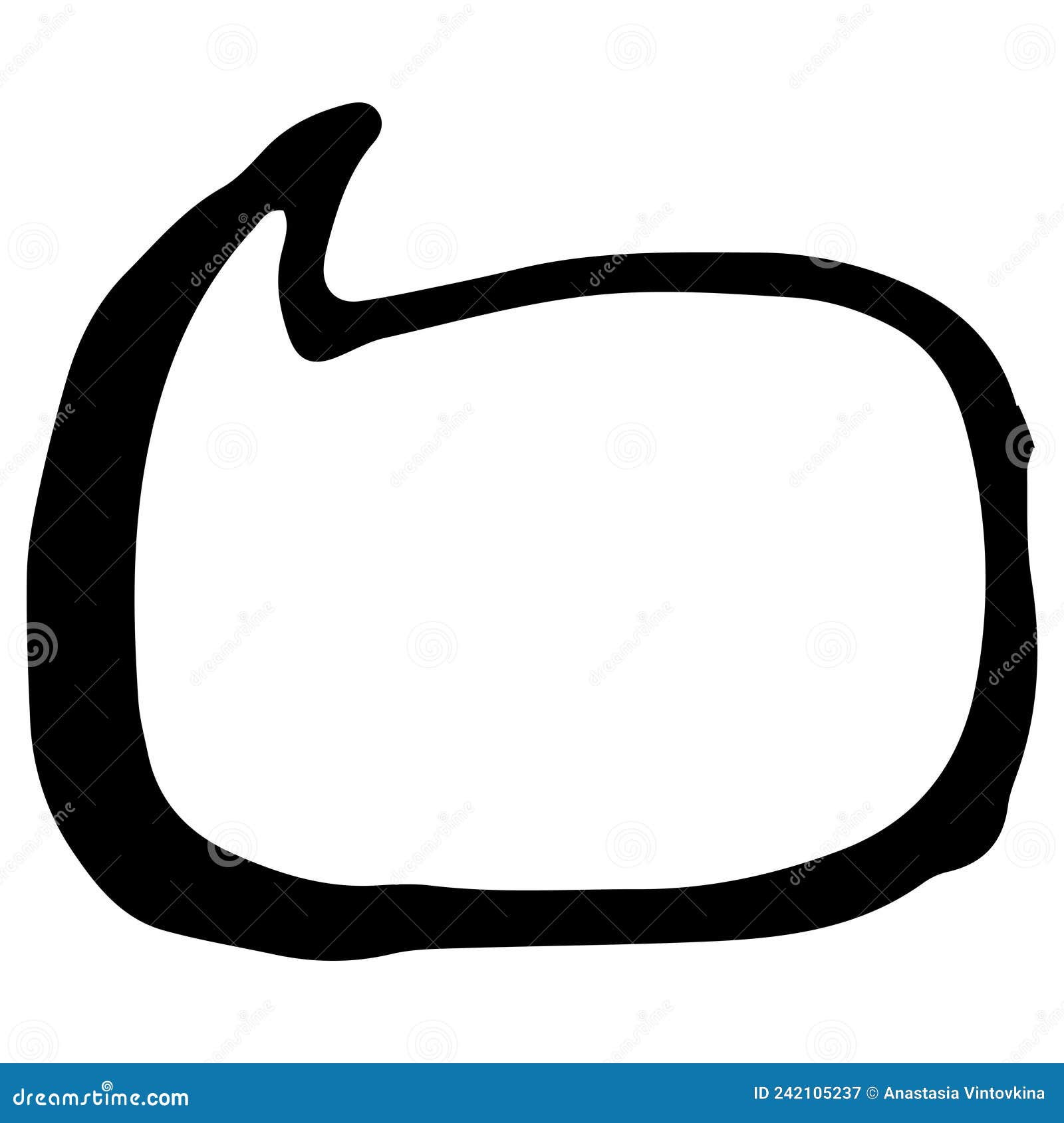 A Rectangular Speech Bubble, Hand-drawn in the Style of a Comic Book ...