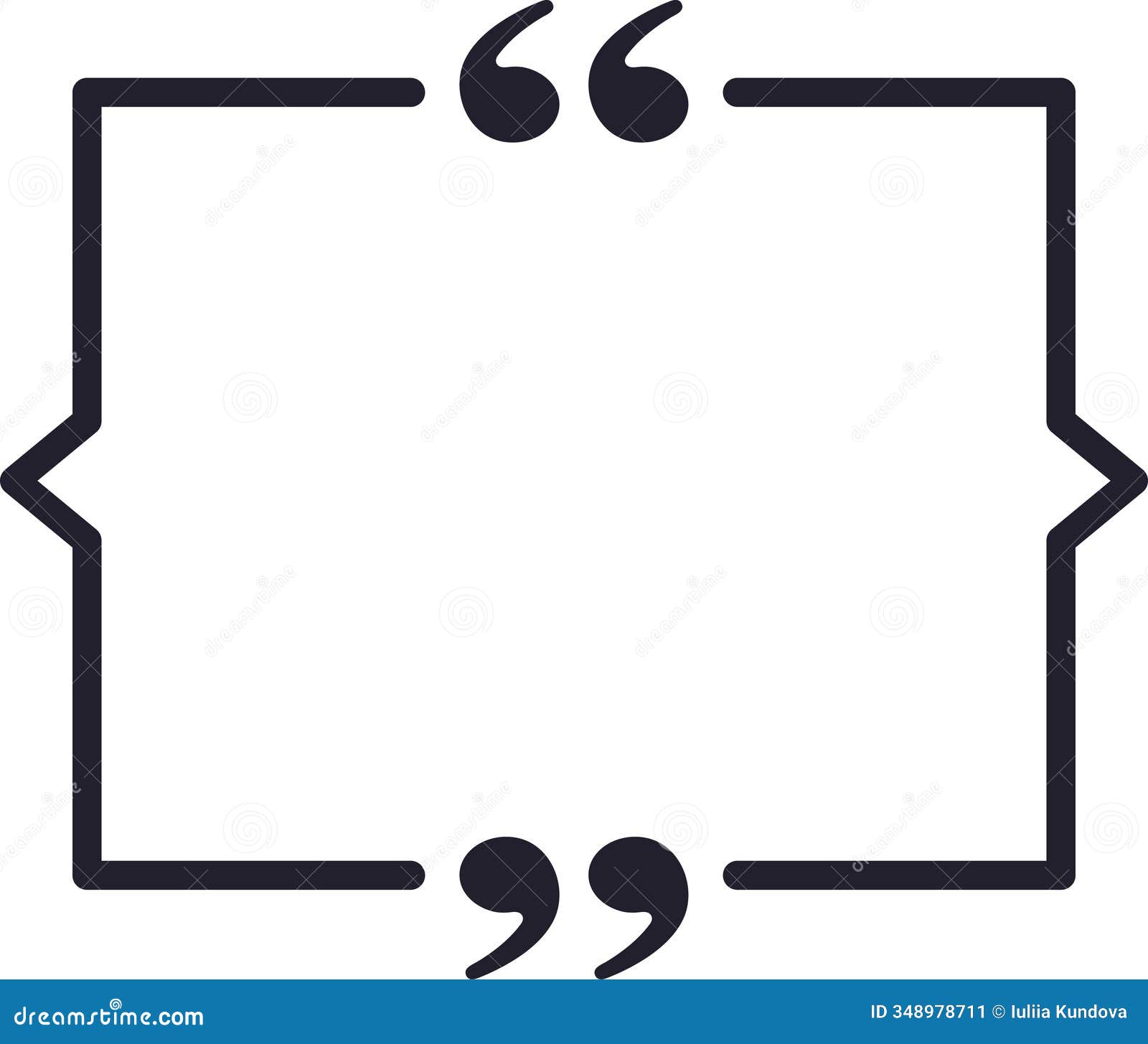 Rectangular Speech Bubble with Quotation Marks is Waiting To Be Filled ...