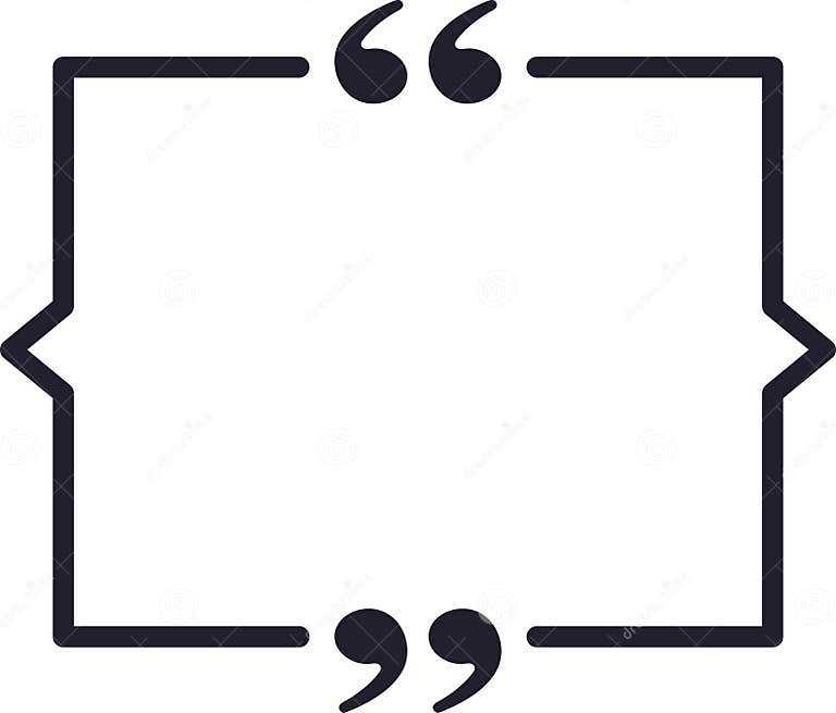 Rectangular Speech Bubble with Quotation Marks is Waiting To Be Filled ...
