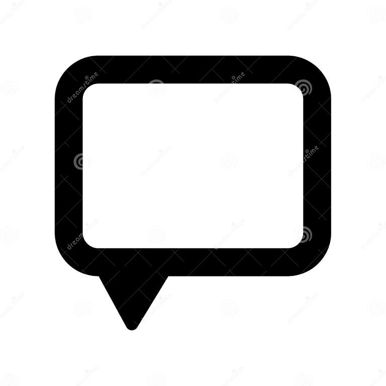 Rectangular Speech Frame Icon. Cartoon Art. Creative Design ...