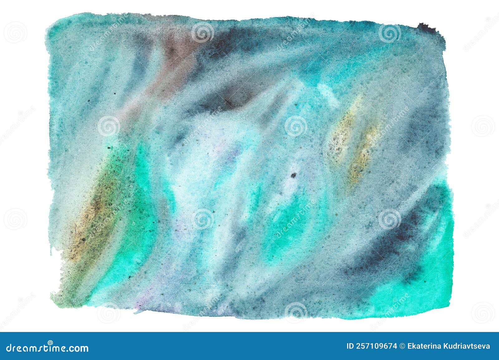 Rectangular Spot of Watercolor Paint. Watercolor Illustration. Isolated ...