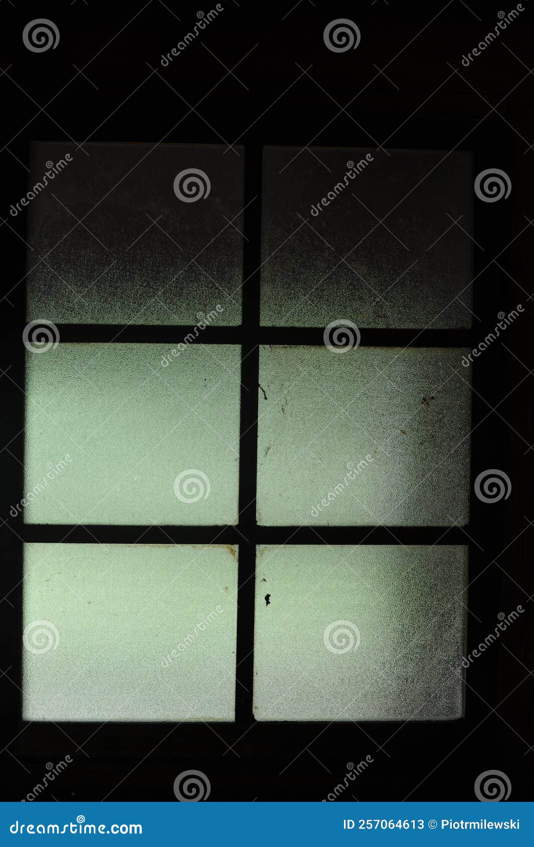 Rectangular and Square Window Frame with Green Light Stock Image ...
