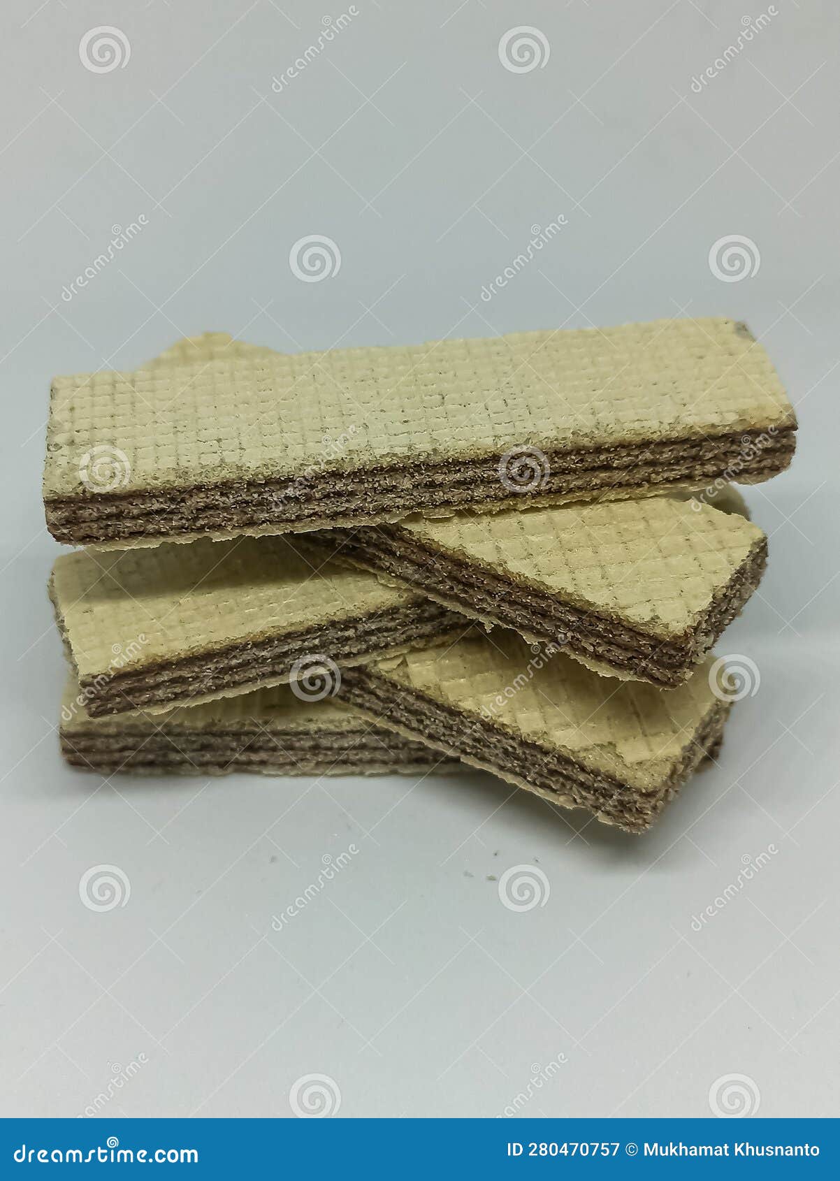 Rectangular Stack of Chocolate Wafers Stock Image - Image of stack ...