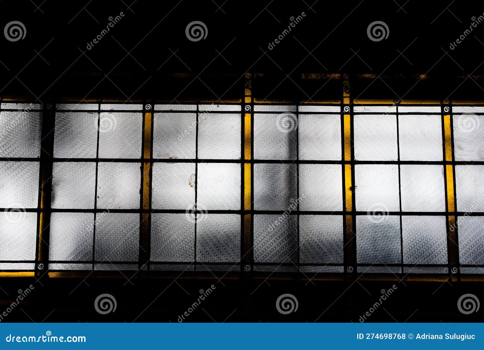 Rectangular Stained Glass in the Ceiling Stock Photo - Image of dome ...