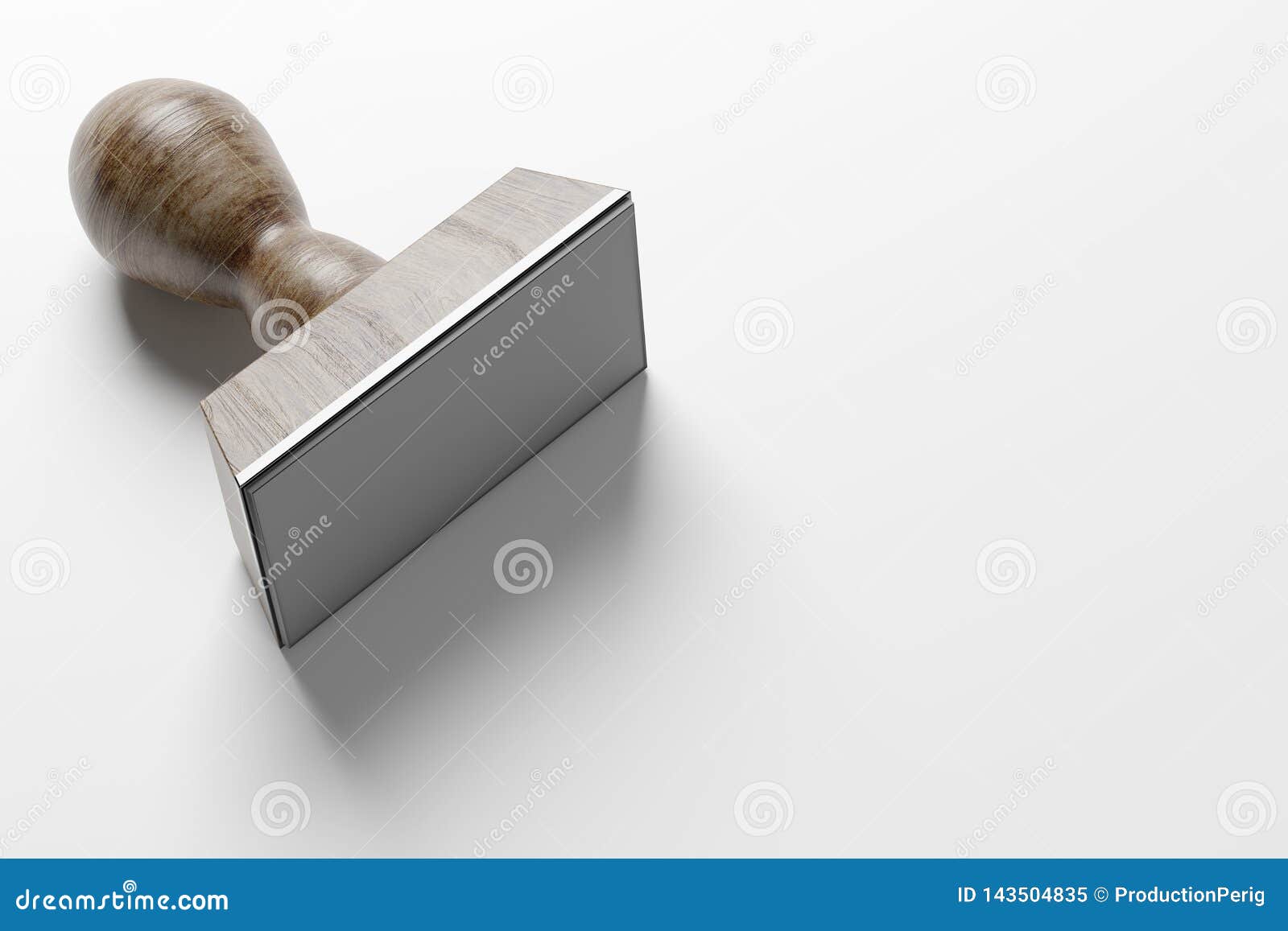 Rectangular Stamp Mockup- 3d Rendering Stock Illustration ...