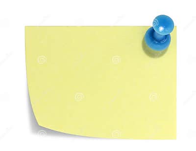 Rectangular Sticky Note with Blue Pin, and Shadow Stock Image - Image ...