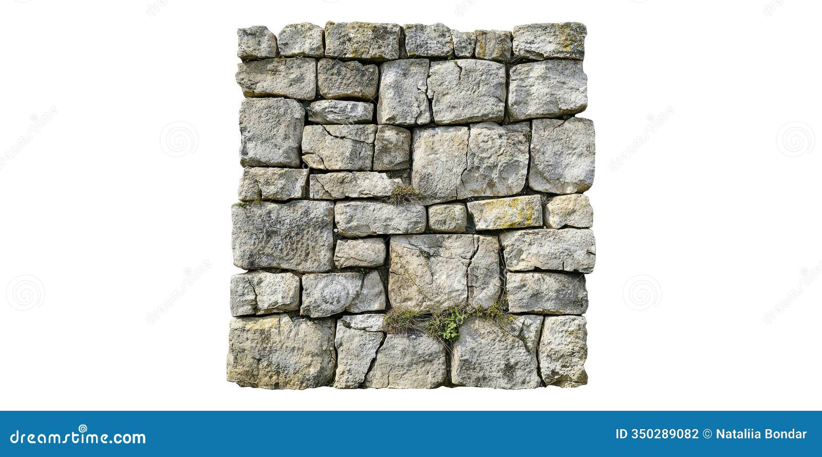 Rectangular Stone Wall Section Isolated on Transparent Background Stock ...