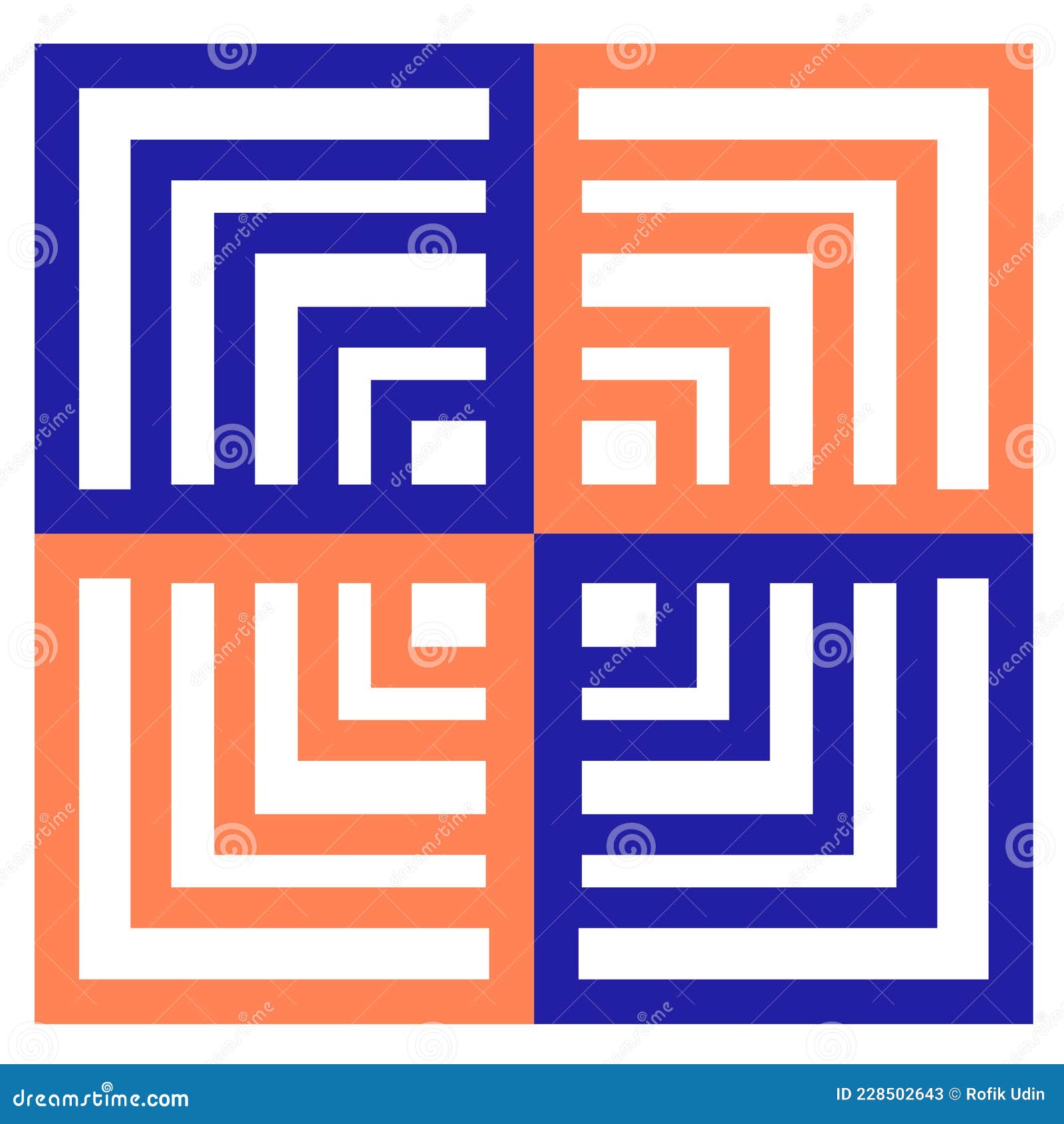 Rectangular Stroke with Expanding Screen, Line Drawing Style Stock ...