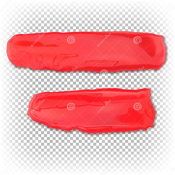Rectangular Strokes of Berry Red Transparent Jam. Vector Realistic Set ...