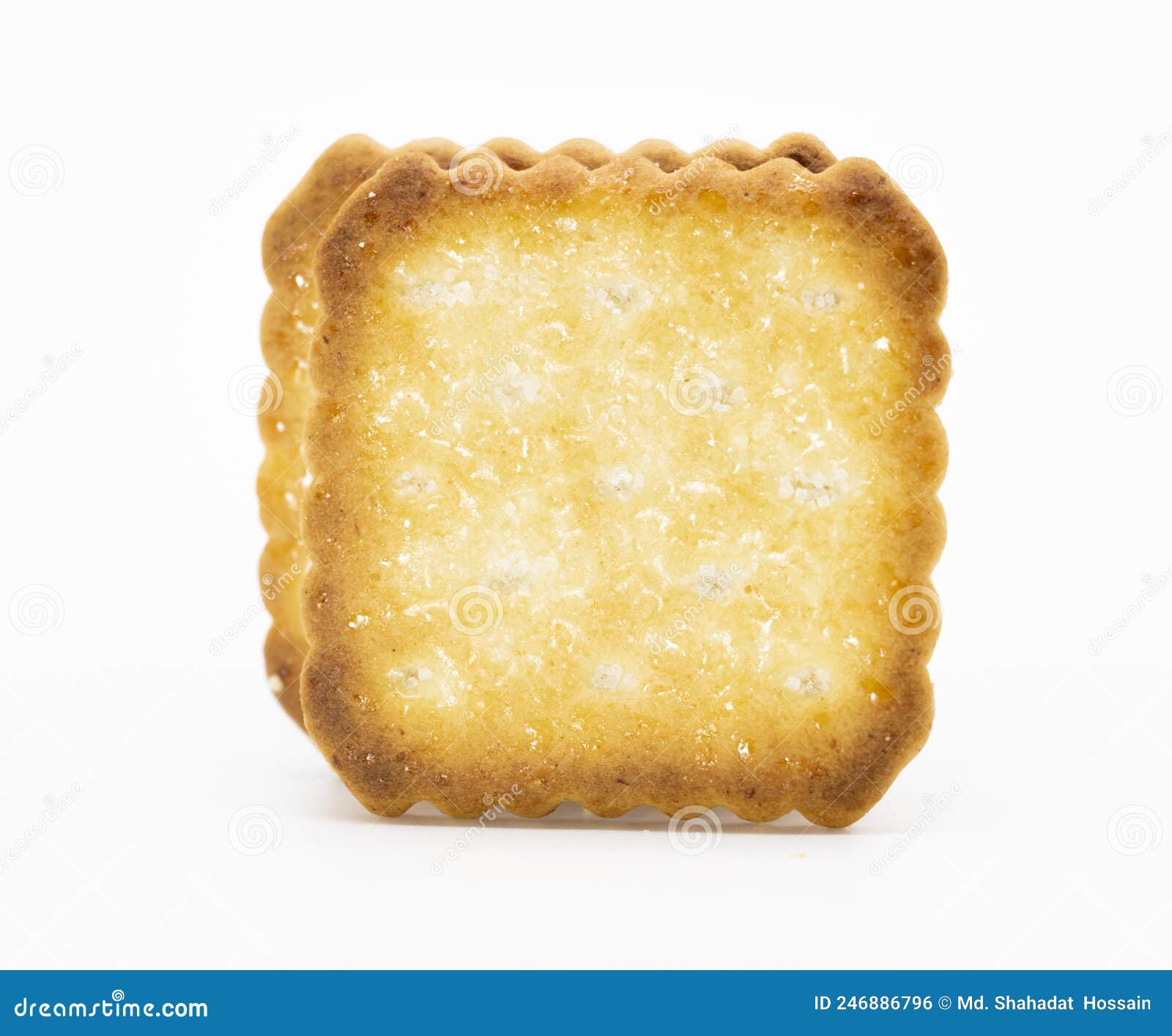 Rectangular Sugar Biscuit Isolated on White Stock Photo - Image of ...