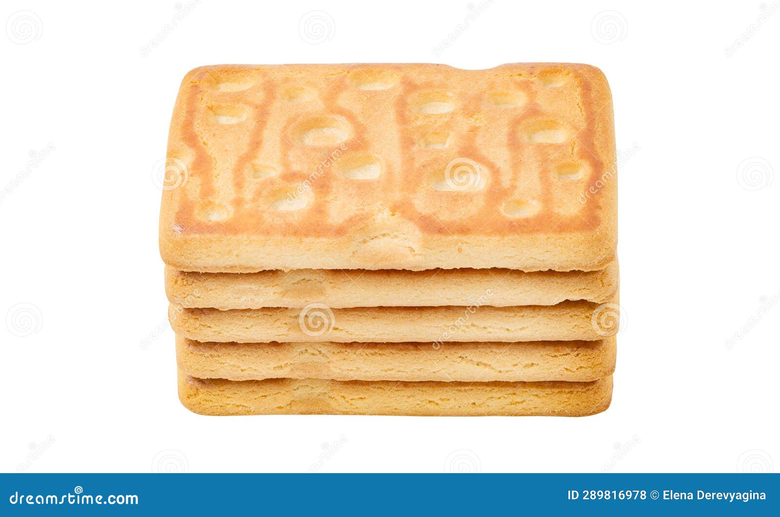 Rectangular Sweet Cookies, Rounded Corners, Five Pieces Stacked One on ...