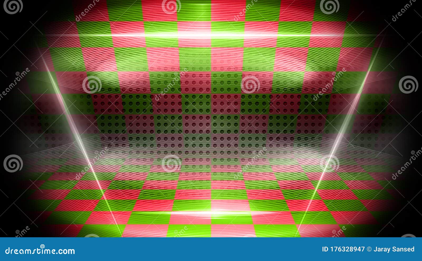 Rectangular Tables Scattered Around on a Dark Background with White ...