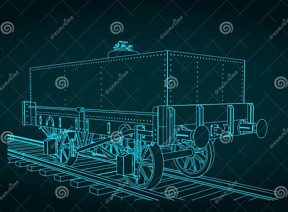 Rectangular tar tank wagon stock vector. Illustration of antique ...