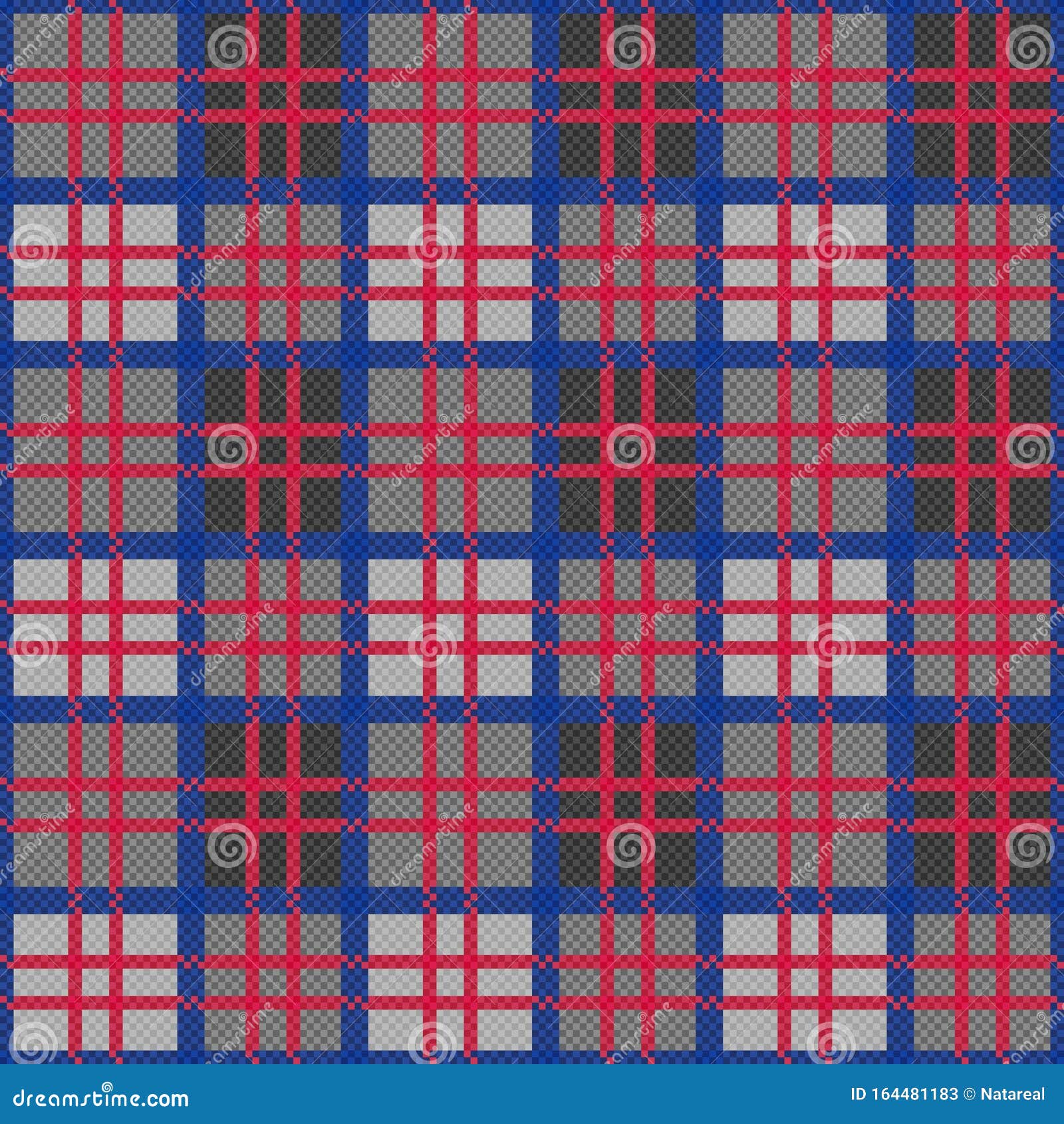Rectangular Tartan Seamless Texture Mainly in Gray Blue Hues Stock ...