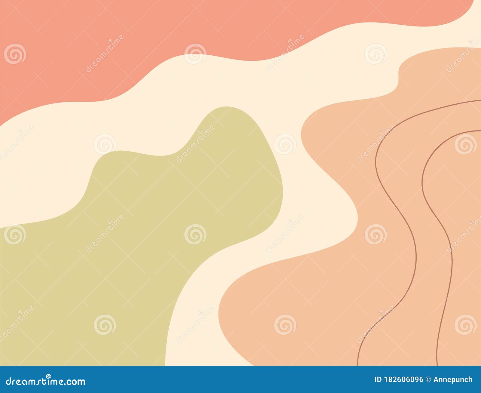 Rectangular Template for Design with Abstract Shapes. Stock Vector ...