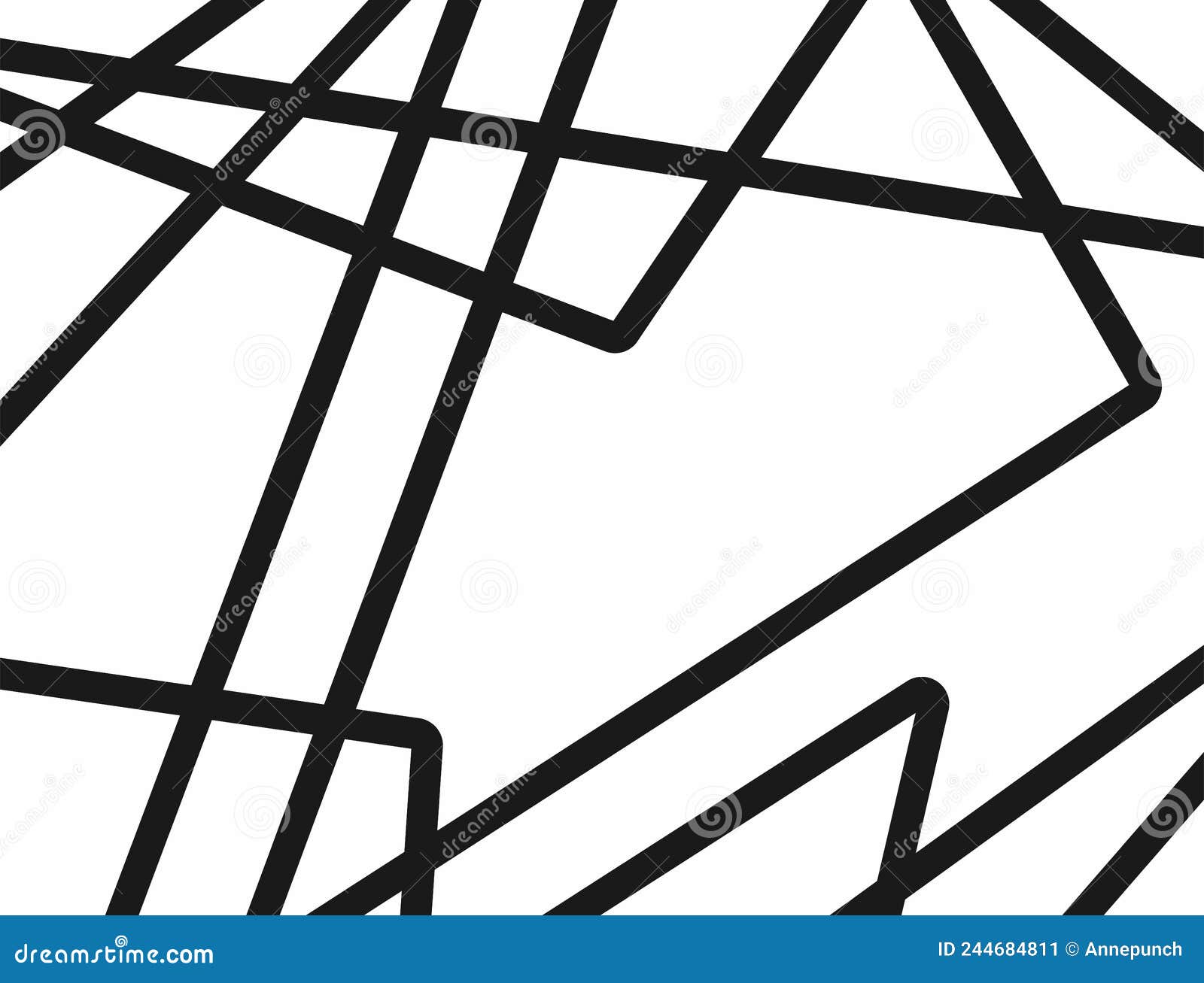 Rectangular Template with Irregular Lines. Stock Vector - Illustration ...