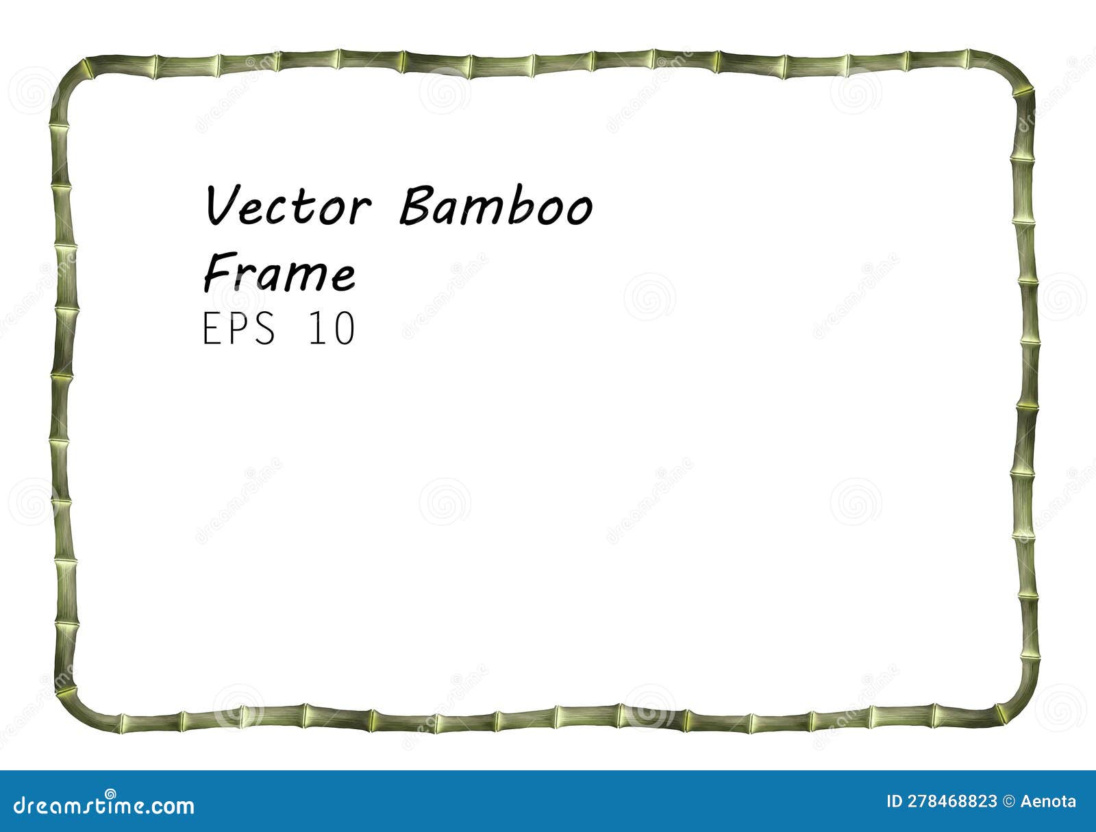 Rectangular Thin Bamboo Frame Stock Vector - Illustration of skirting ...