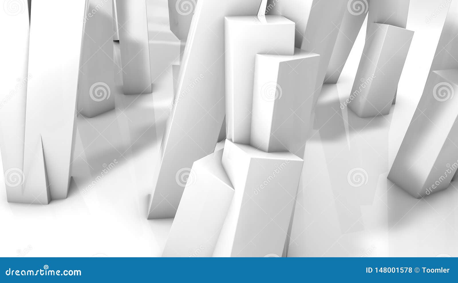 Rectangular Three-dimensional Columns. Abstract Illustration Stock ...