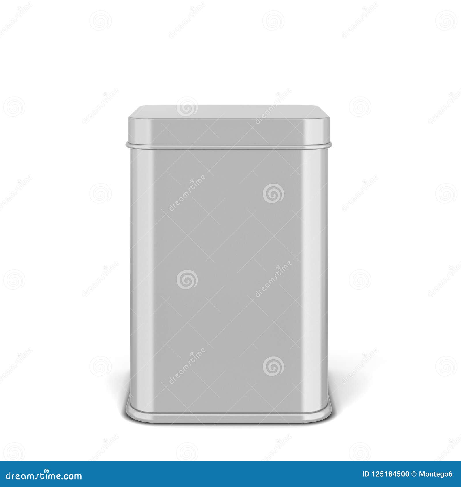 Rectangular Tin Can for Tea or Coffee Stock Illustration - Illustration ...