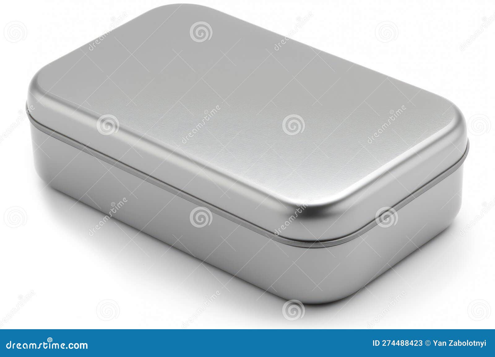 Rectangular Tin on a White Background. Generative AI Stock Illustration ...
