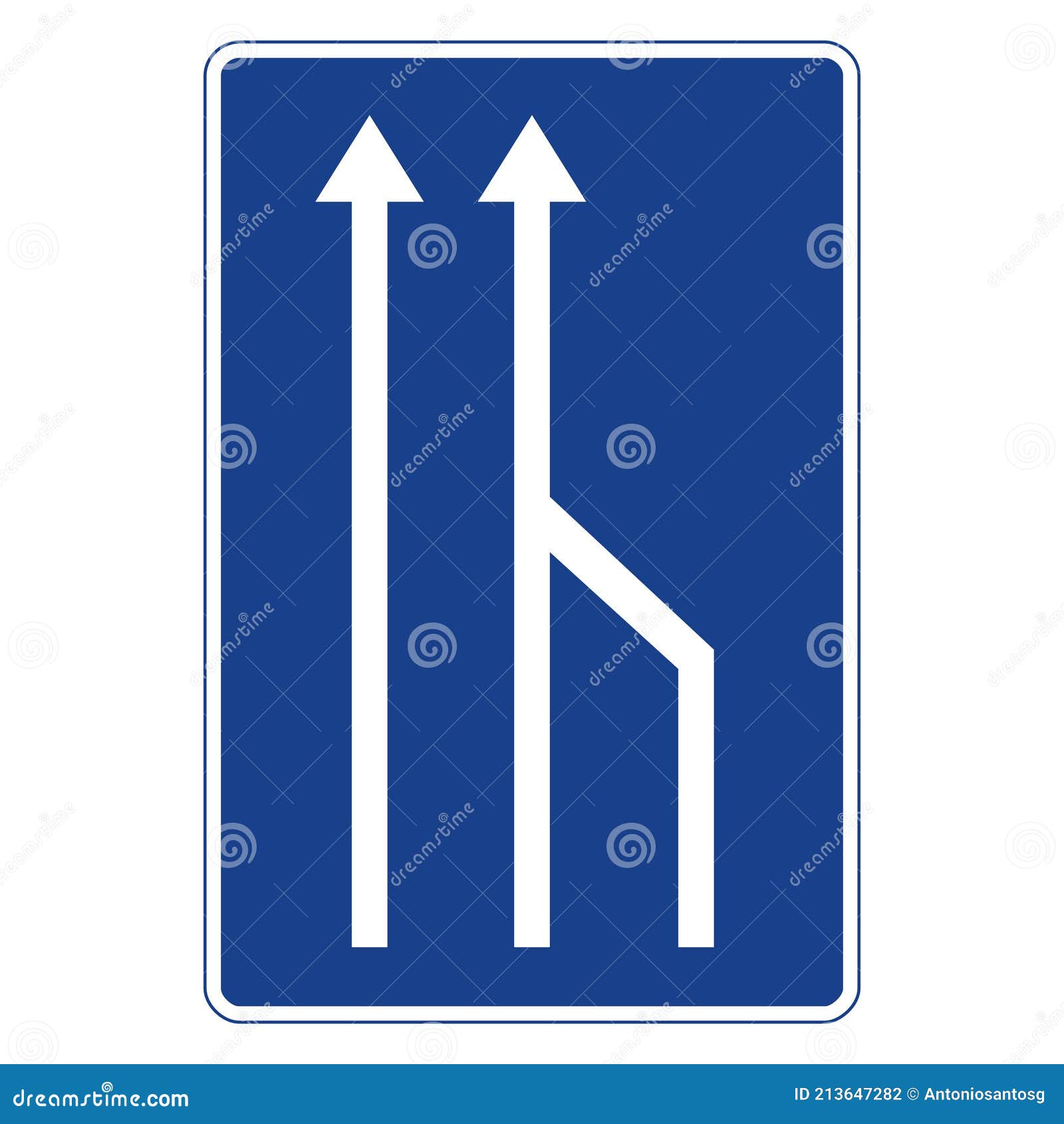 Rectangular Traffic Signal in Blue and White, Isolated on White ...