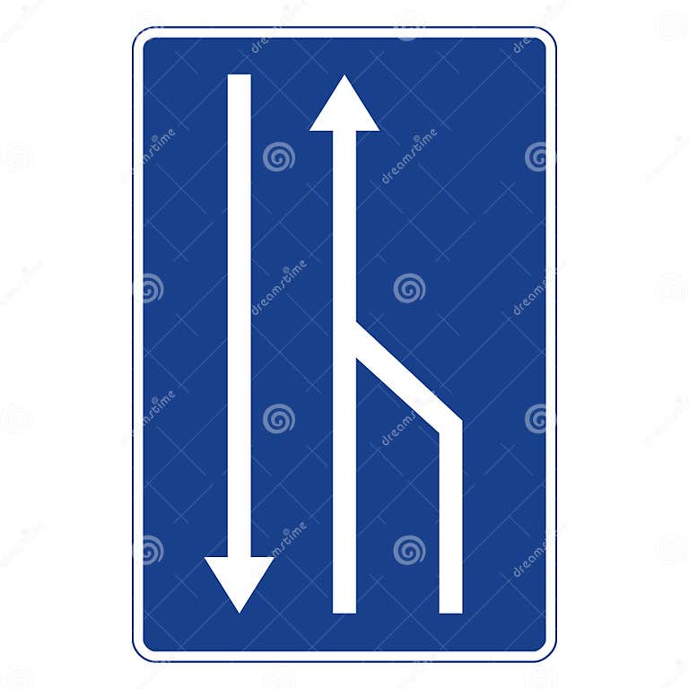 Rectangular Traffic Signal in Blue and White, Isolated on White ...