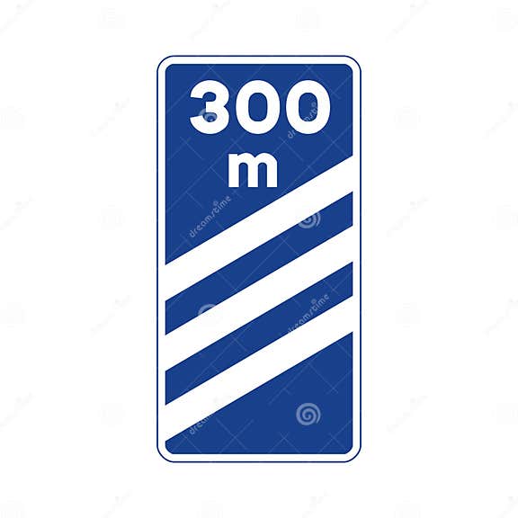 Rectangular Traffic Signal in Blue and White, Isolated on White ...