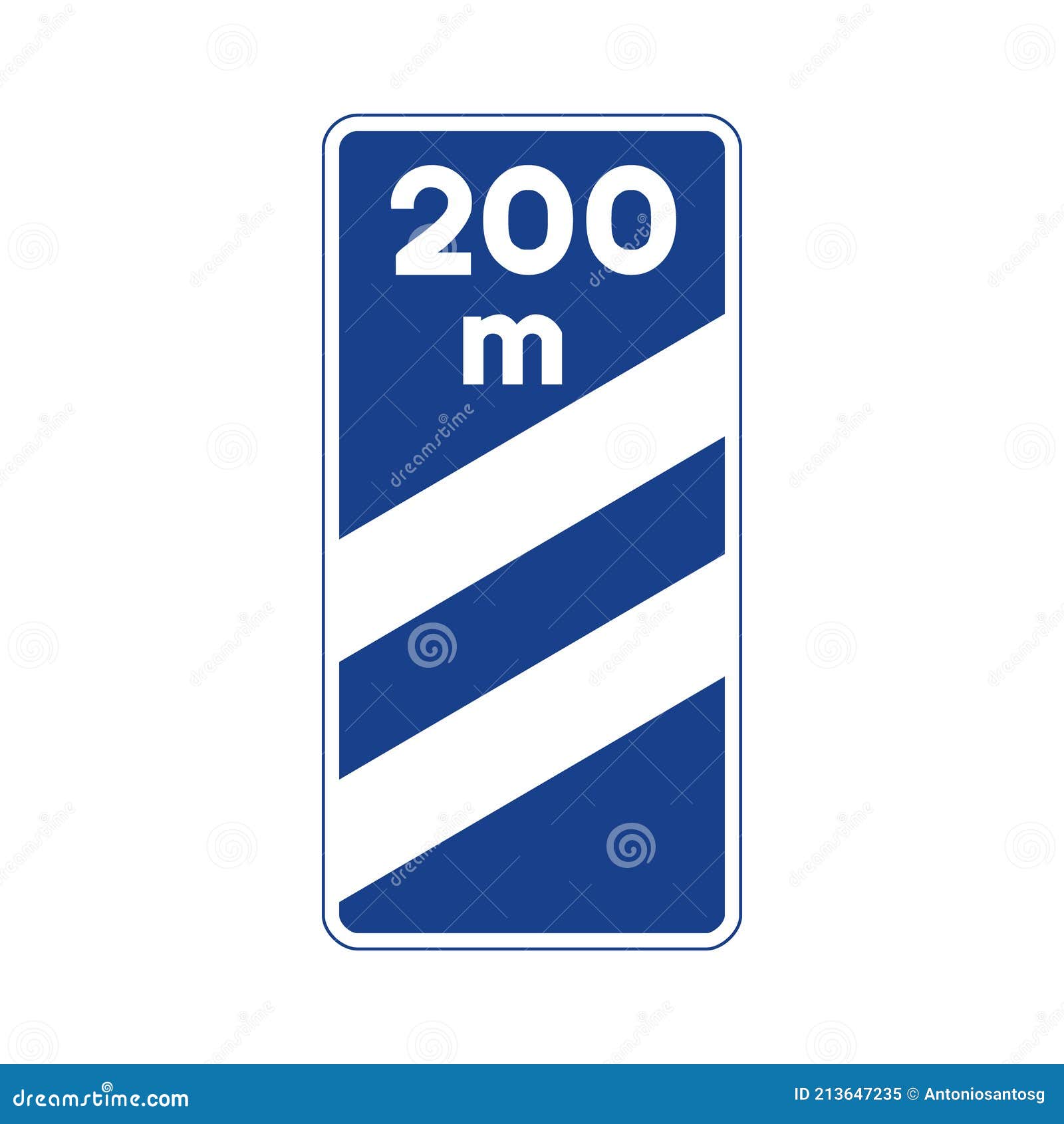 Rectangular Traffic Signal In Blue And White, Isolated On White ...