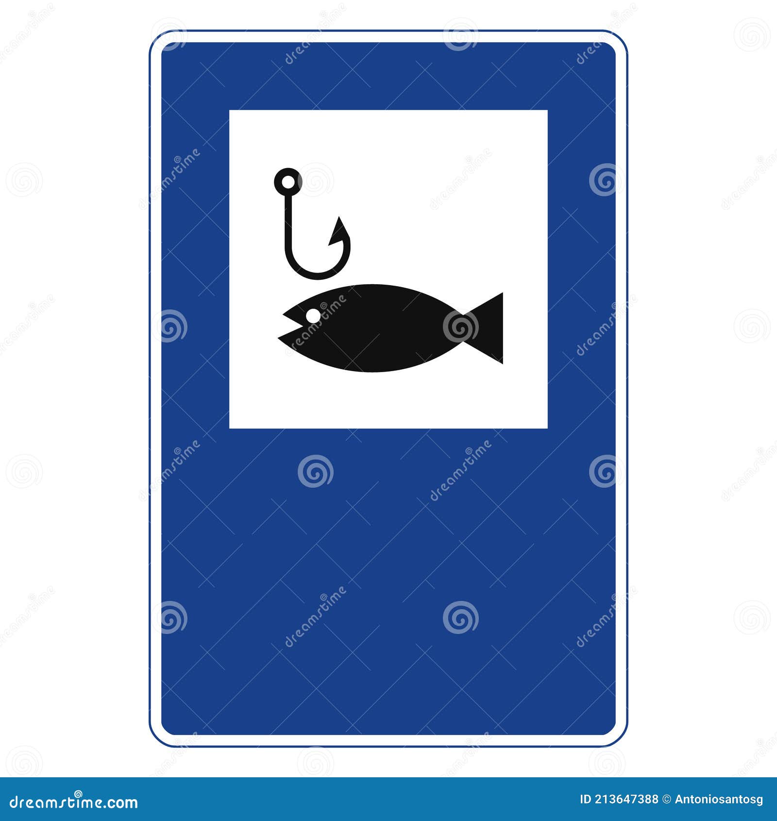 Rectangular Traffic Signal in Blue and White, Isolated on White ...