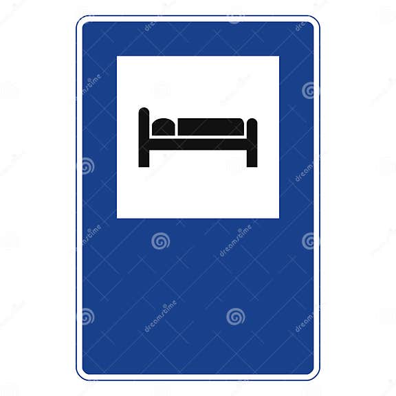 Rectangular Traffic Signal in Blue and White, Isolated on White ...