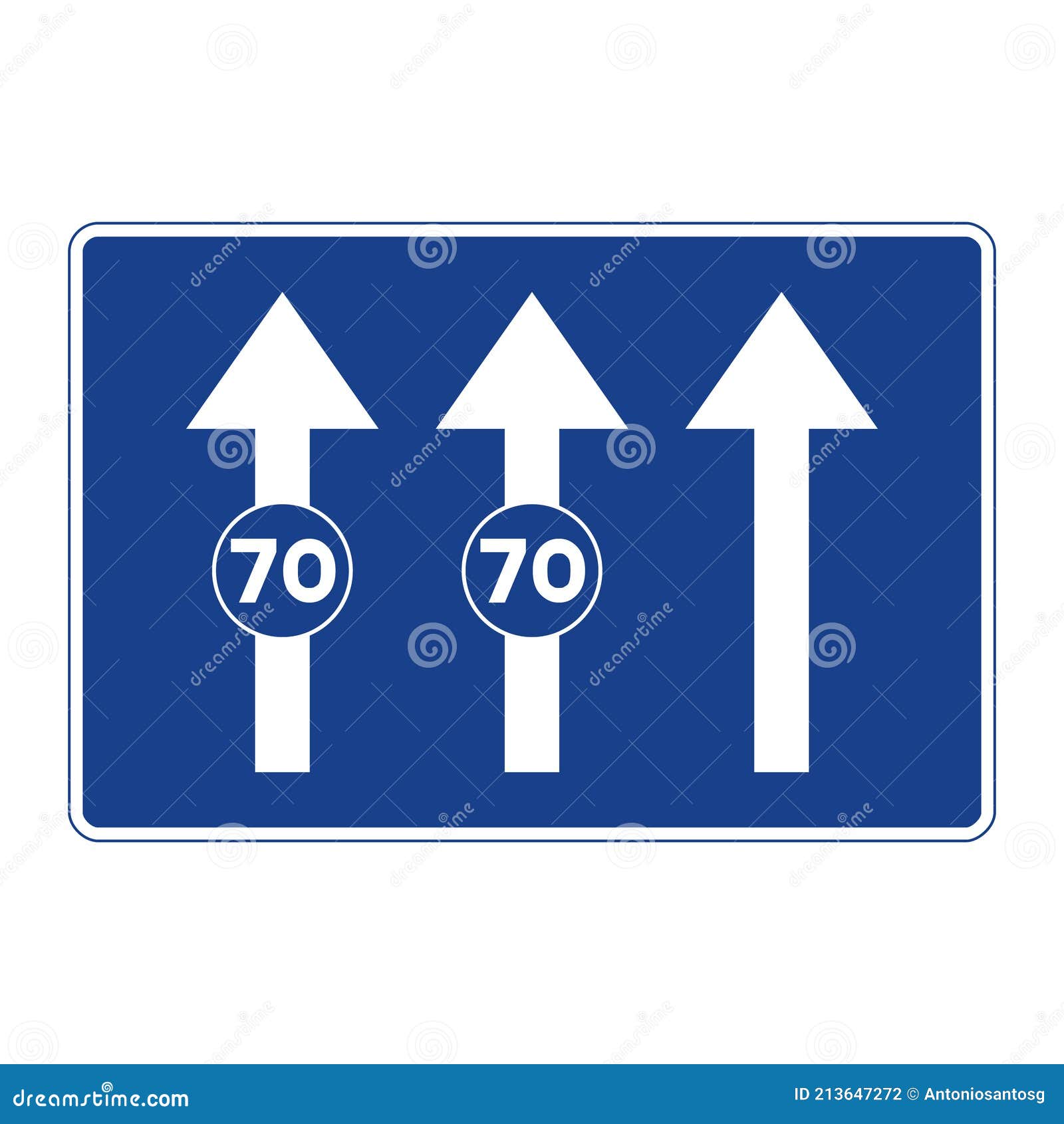 Rectangular Traffic Signal in Blue and White, Isolated on White ...