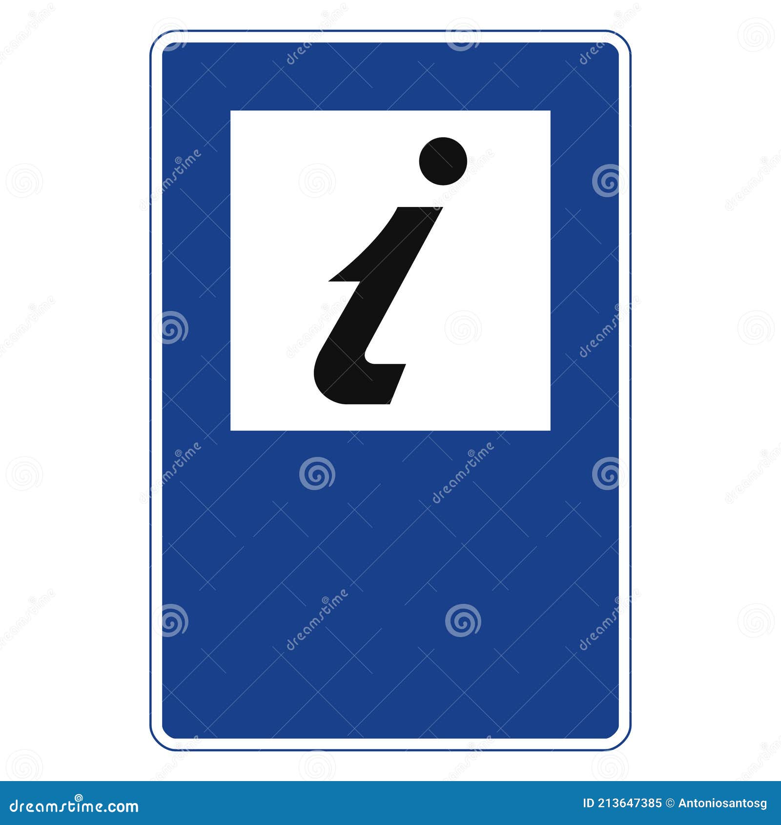 Rectangular Traffic Signal In Blue And White, Isolated On White ...