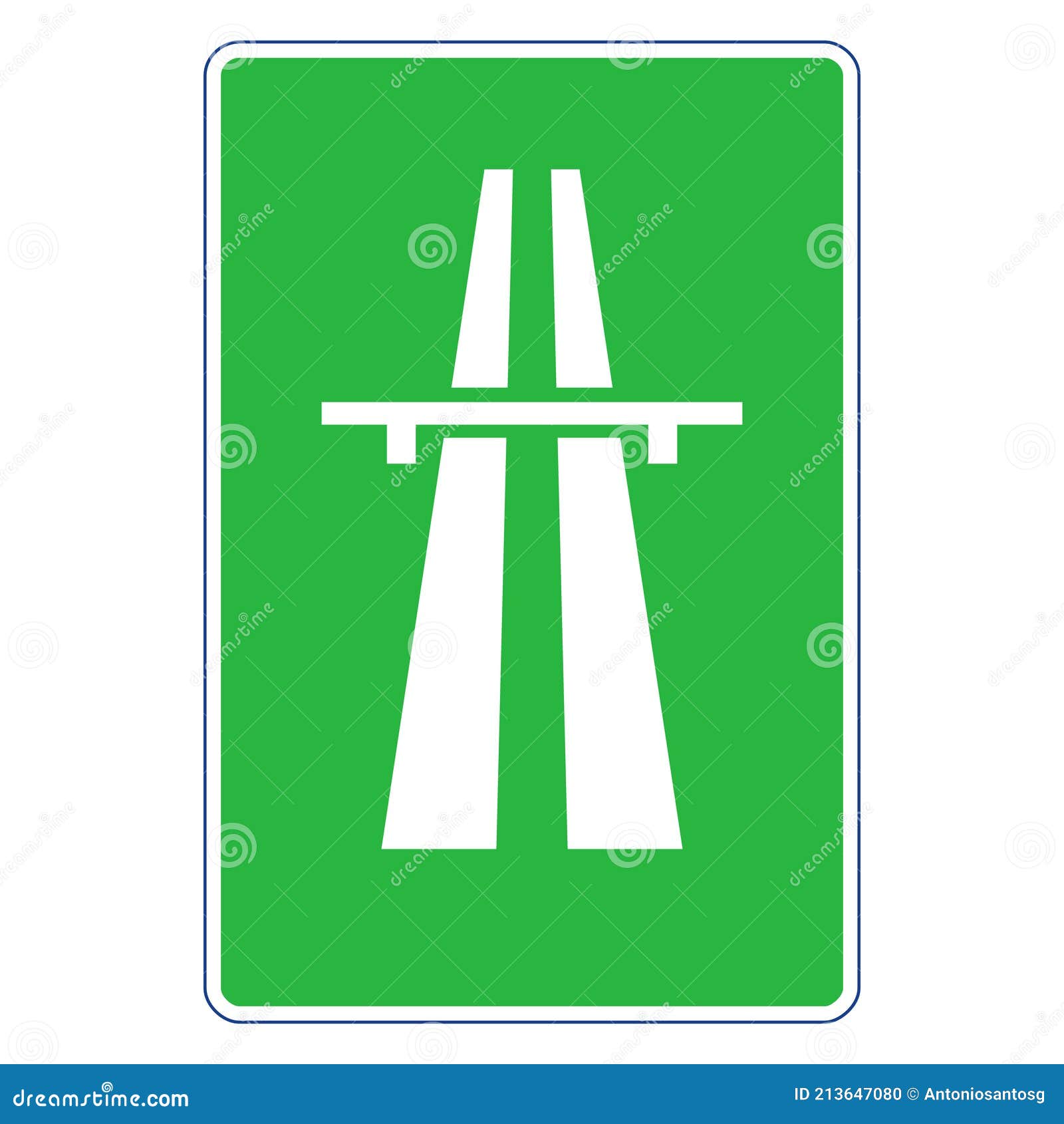 Rectangular Traffic Signal in Green and White, Isolated on White ...