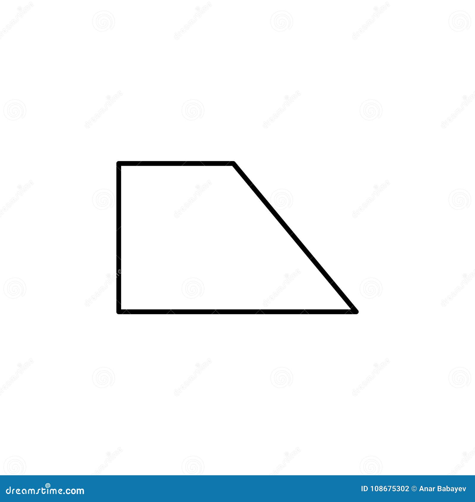 Rectangular Trapezoid Icon. Geometric Figure Element for Mobile Concept ...