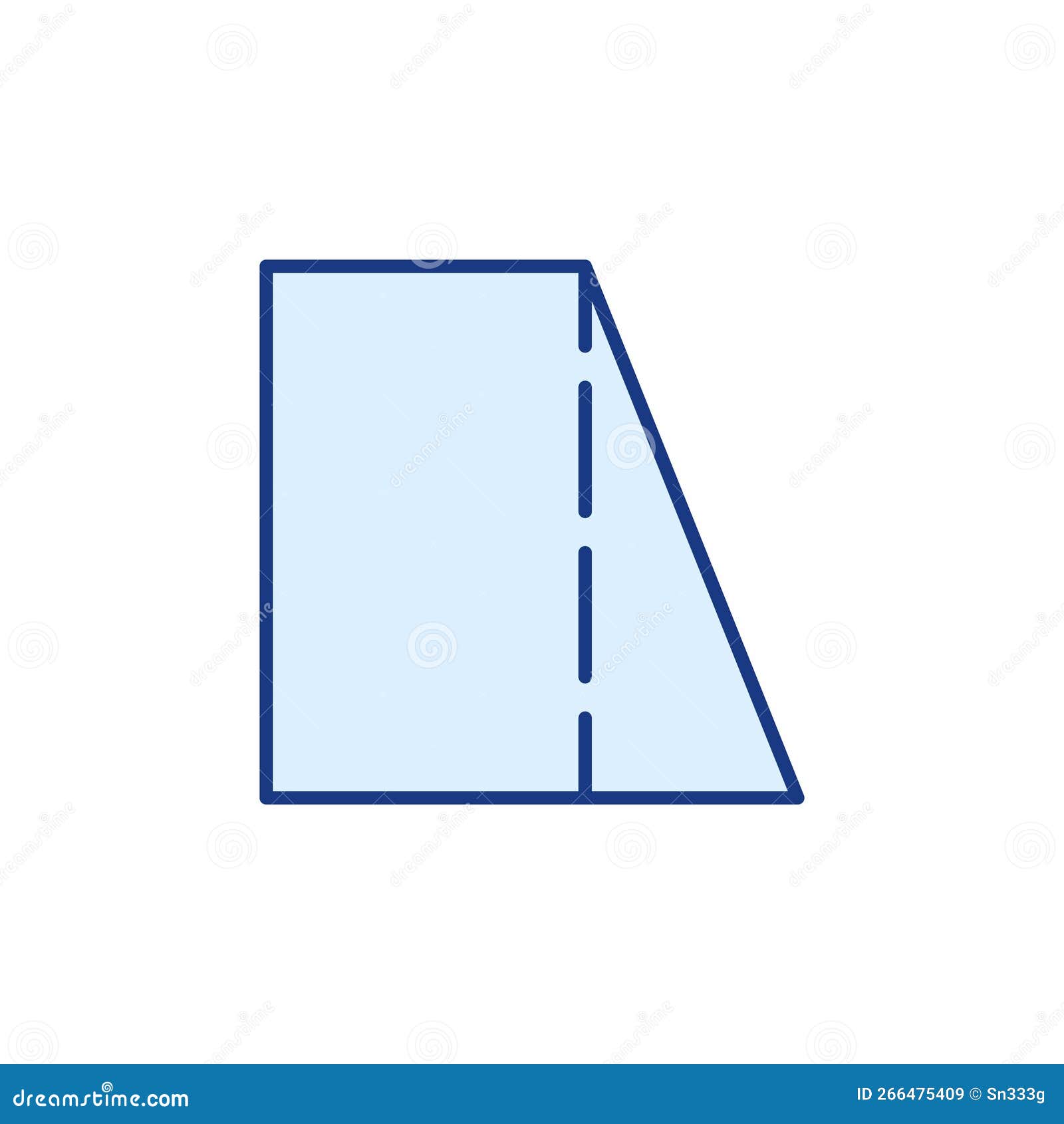 Rectangular Trapezoid Vector Geometric Shape Concept Colored Icon Stock ...