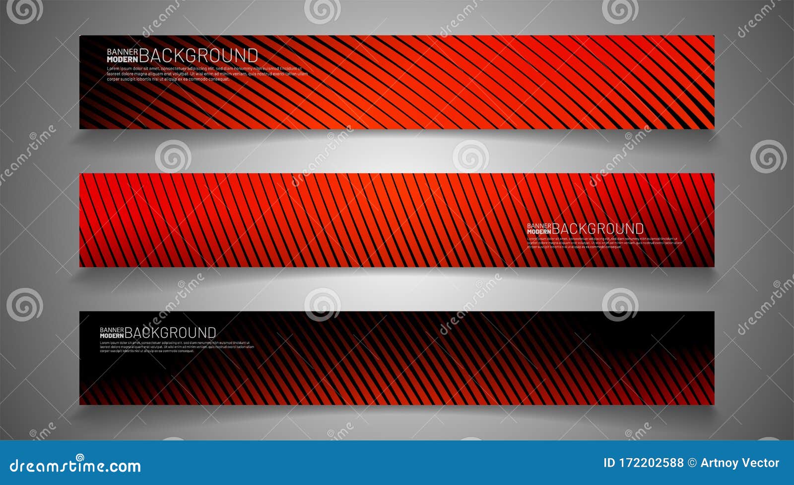 Rectangular Vector Banner Design with Red Stripe Line Shape Background ...