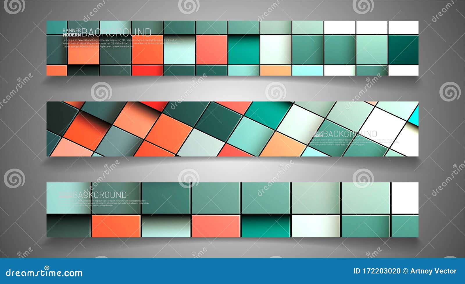 Rectangular Vector Banner Design with a Square Shape Background Stock ...