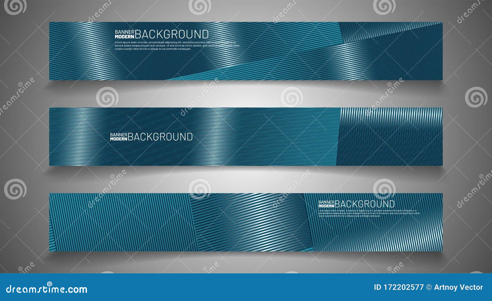Rectangular Vector Banner Design with Stripes on a Blue Background ...
