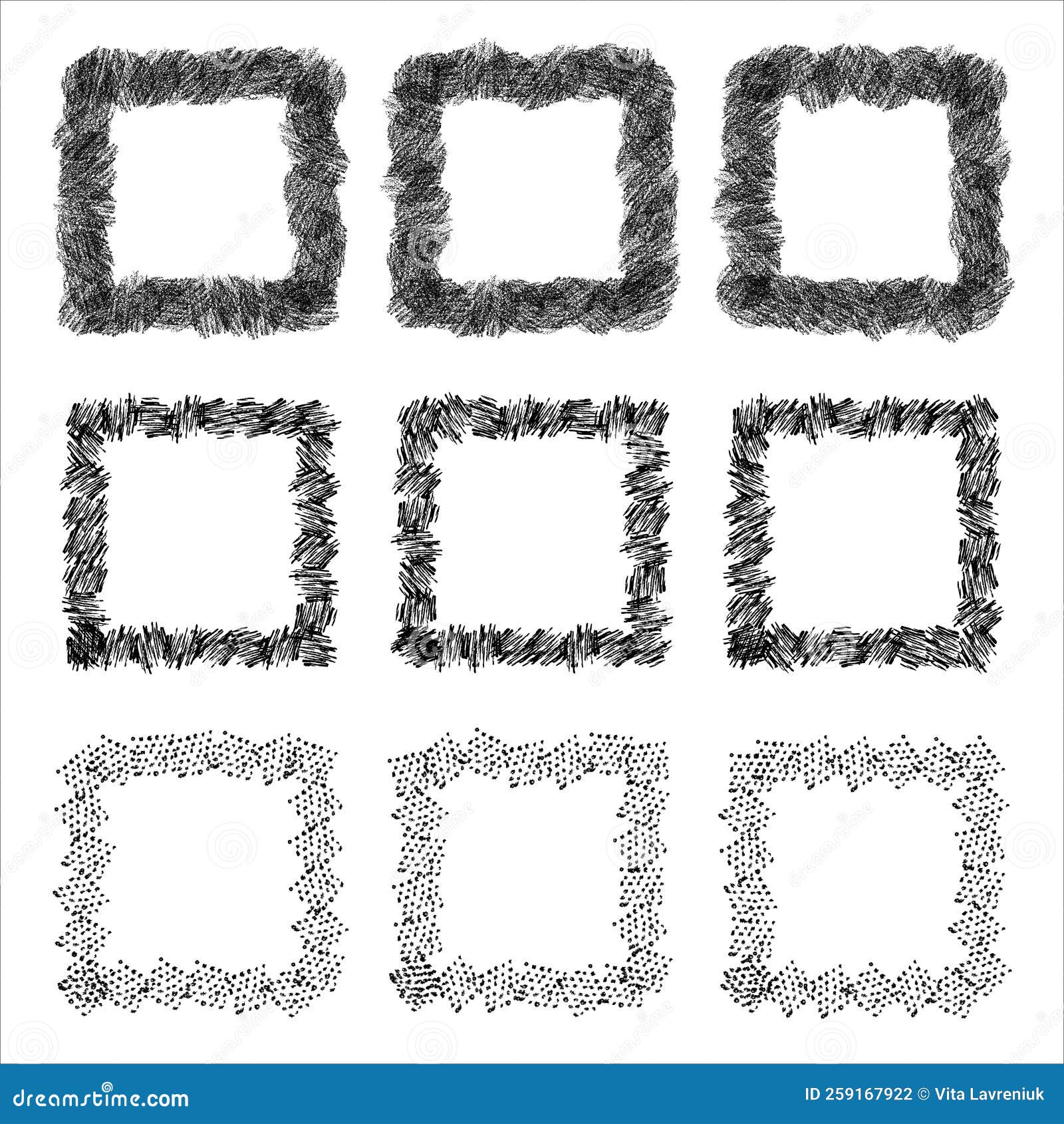 Rectangular Vector Frame. Borders Set. Set of Design Elements Stock ...