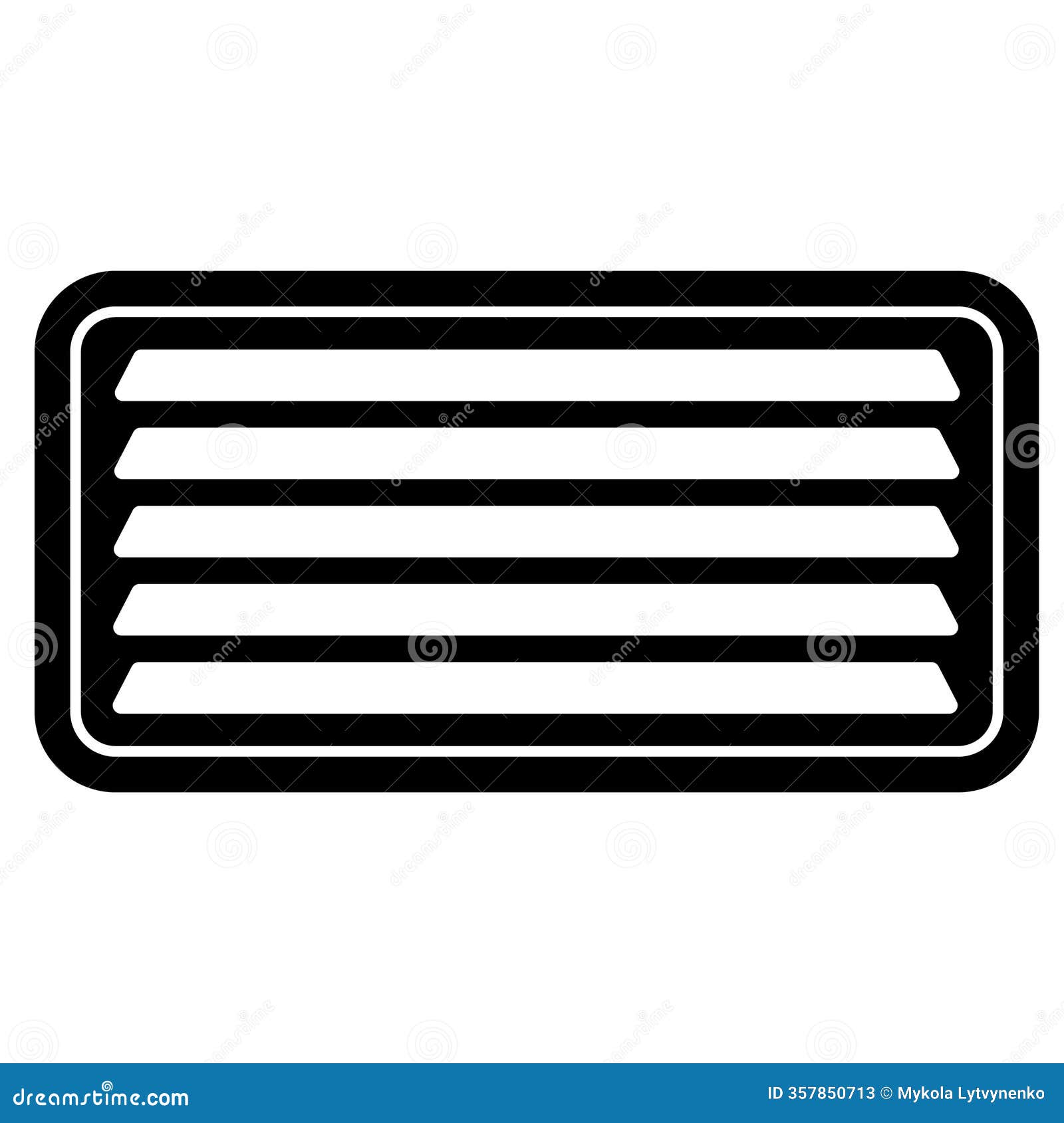 Rectangular Vent Icon, Ventilation Air Flow Cooling, Heating HVAC Stock ...