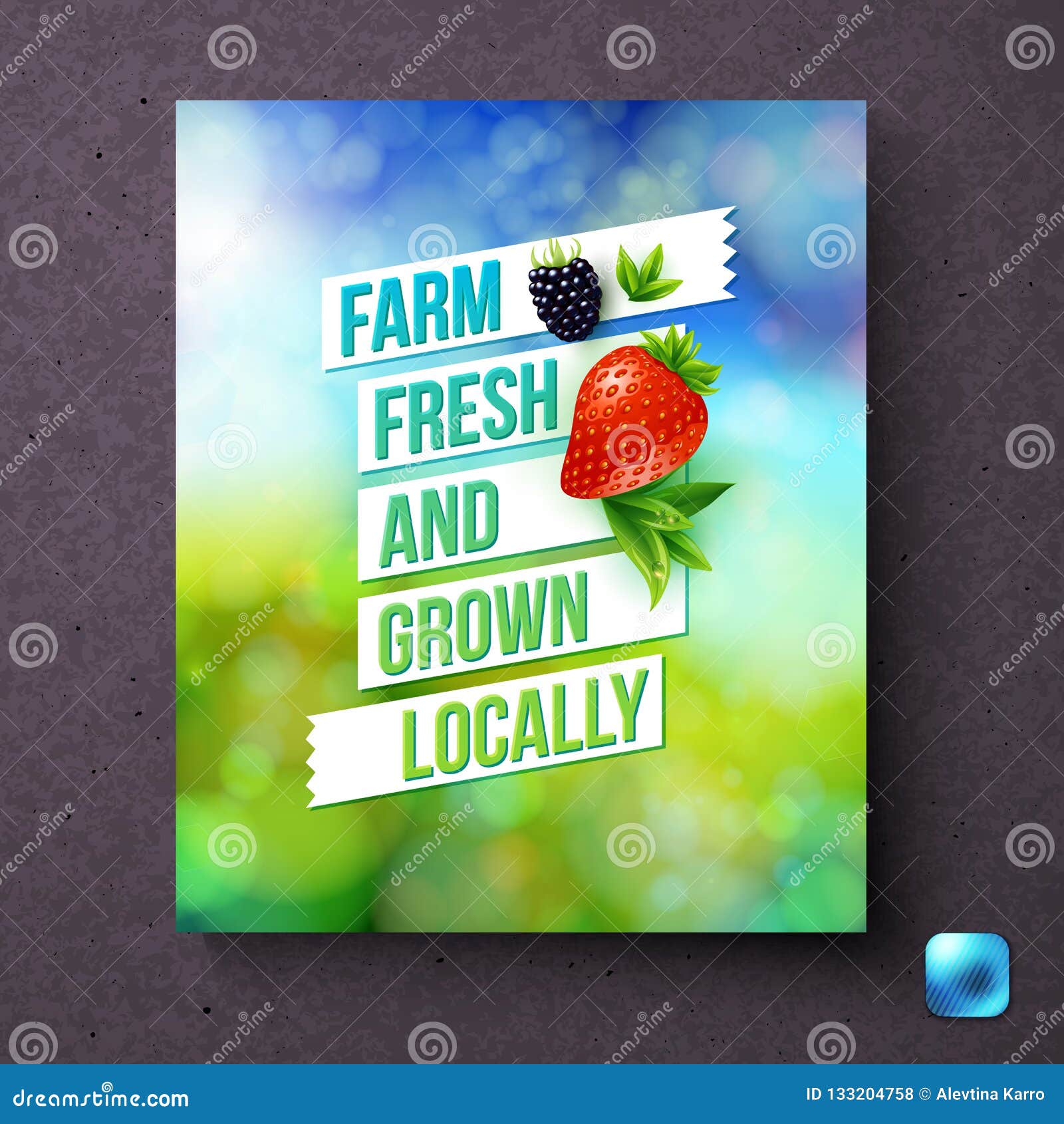 Vector Image of Farm Fresh and Grown Locally Sign Stock Vector ...