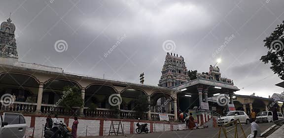 Rectangular View Temple Shivan Kovil Editorial Photography - Image of ...