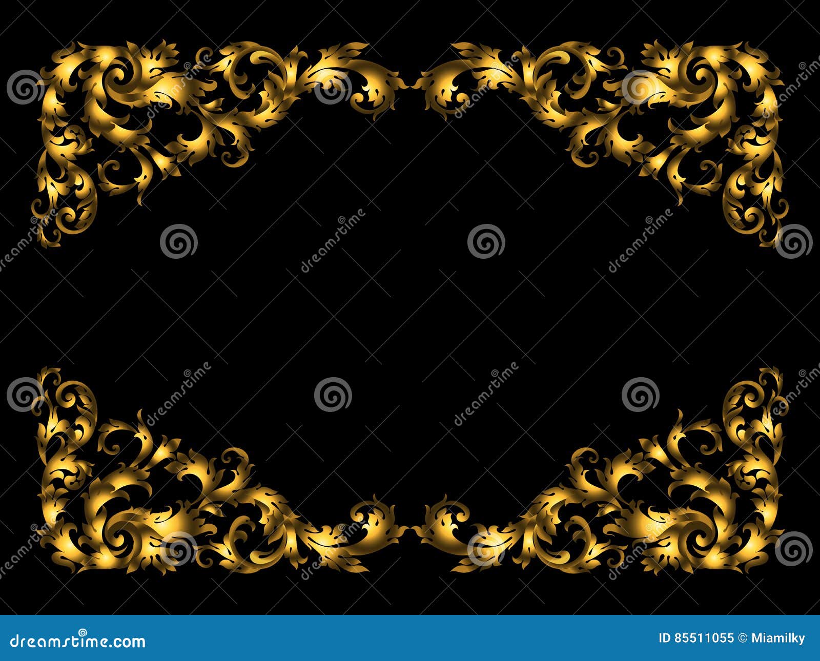 Rectangular Vignette Frame. Vector Illustration | CartoonDealer.com ...