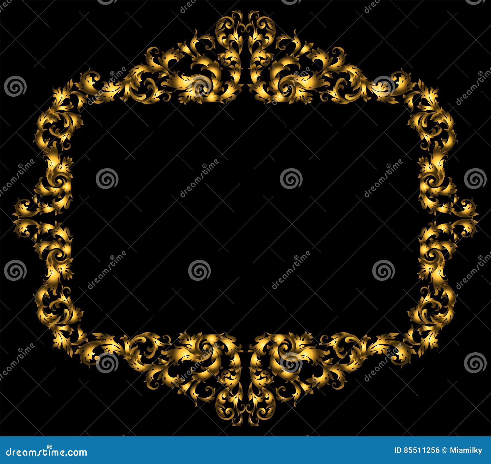 Rectangular Vignette Frame. Vector Illustration | CartoonDealer.com ...
